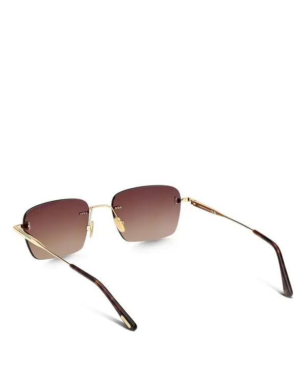 TOM FORD Jake Rectangular Sunglasses - Gold