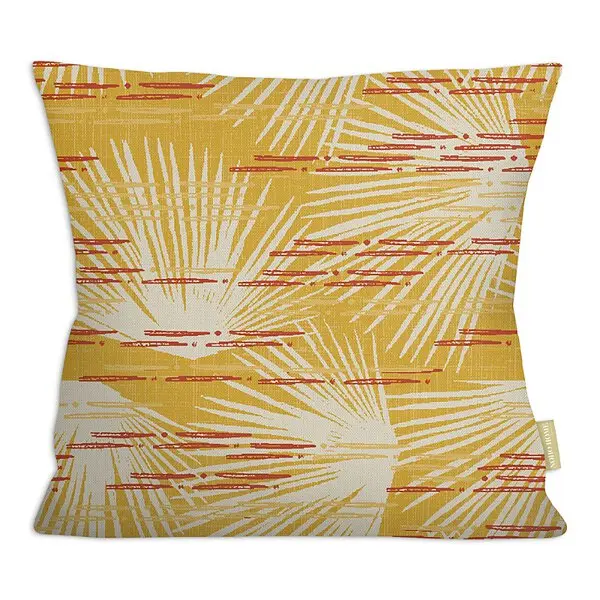 NOHO HOME Loulu Square Pillow Cover - Yellow Lilikoi