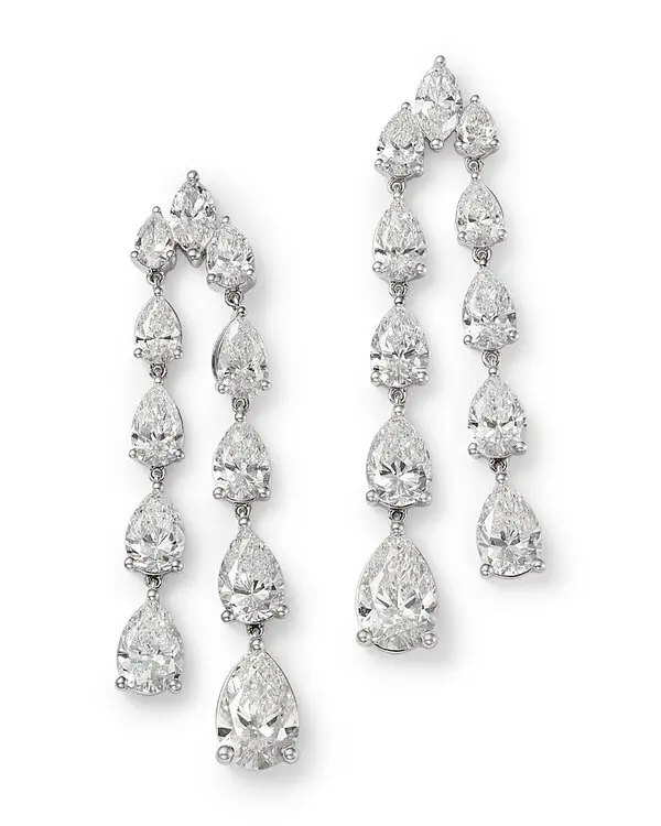 Bloomingdale'S Luxe Collection 14k 11.0 Tcw Lab Grown Diamond Drop Earrings - White Gold