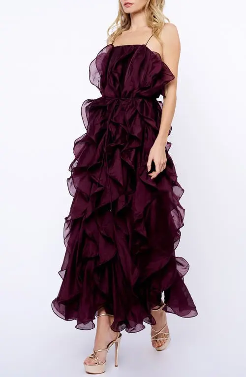 CIEBON Irina Structured Ruffle Cocktail Dress