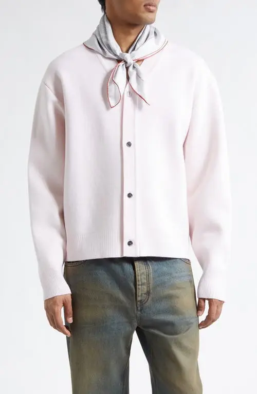 Jacquemus Le Cardigan Doppio Merino Wool-blend Cardigan - Light Pink