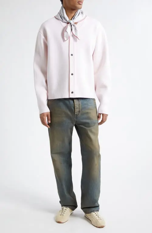 Jacquemus Le Cardigan Doppio Merino Wool-blend Cardigan - Light Pink