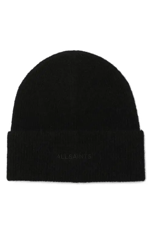 ALLSAINTS Underground Rib Beanie - Black