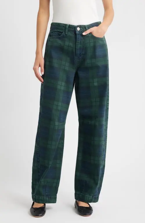 DAMSON MADDER Sinclair Overdye Plaid Jeans