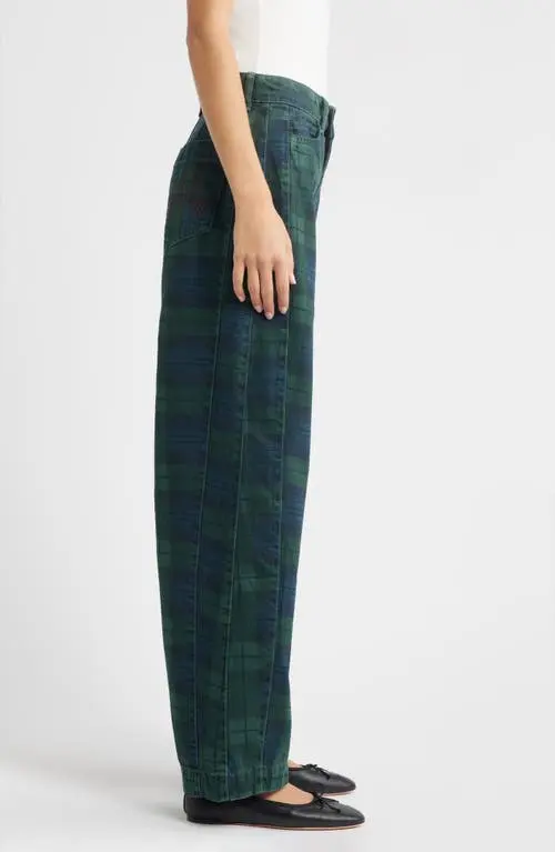 DAMSON MADDER Sinclair Overdye Plaid Jeans