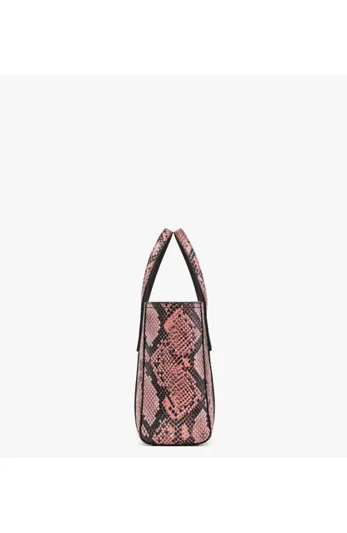 Mcm Toni Top-zip Shopper In Python Print Coronet