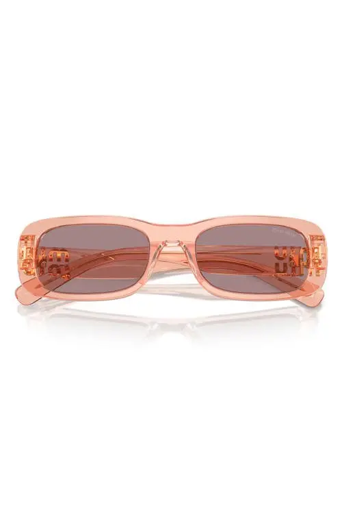 Miu Miu 53mm Rectangular Sunglasses - Purple