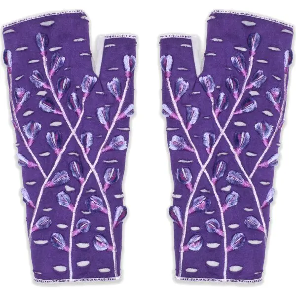 FEELGOODZ Artisan Crafted Fingerless Gloves - Ube