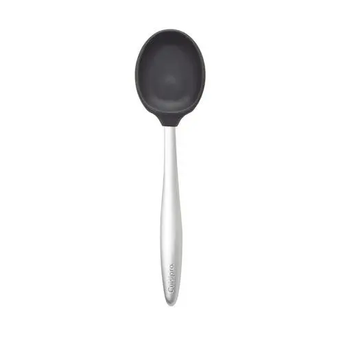 CUISIPRO 8-inch Silicone Piccolo Solid Spoon - Black