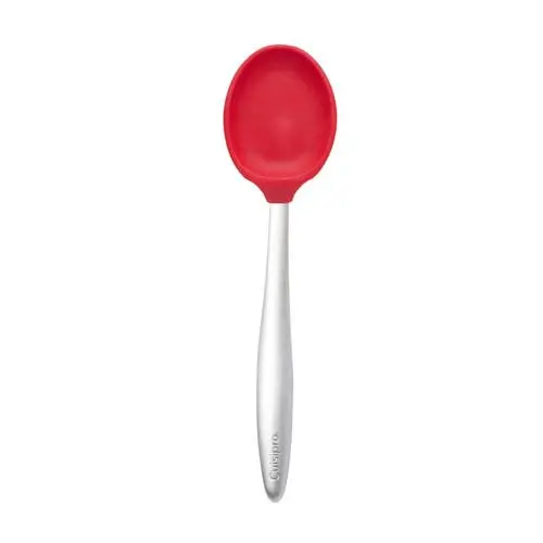 CUISIPRO 8-inch Silicone Piccolo Solid Spoon - Red