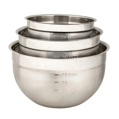 CUISIPRO Stainless Steel Mixing Bowl 3 Piece Set