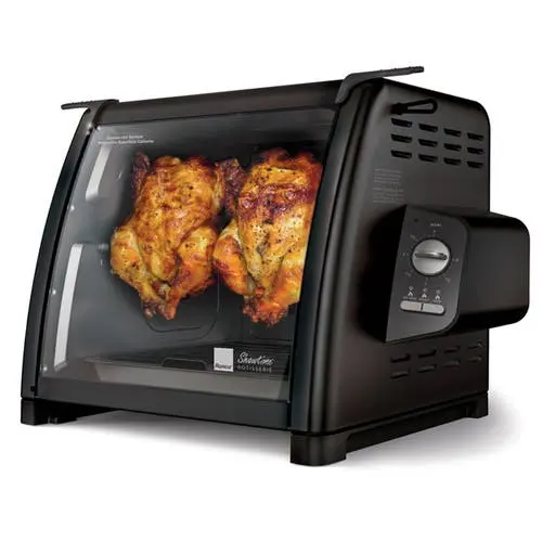 RONCO Modern Rotisserie Oven, Large Capacity Countertop Oven, Multi-purpose Basket For Versatile Cooking - Black