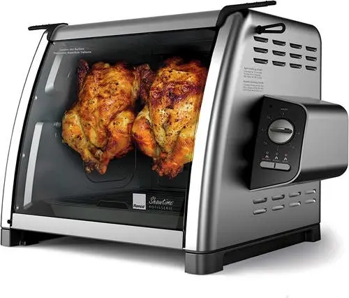 RONCO Modern Rotisserie Oven, Large Capacity Countertop Oven, Multi-purpose Basket For Versatile Cooking - Silver