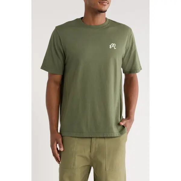 MALBON Oakwood Logo Cotton T-shirt - Olivine