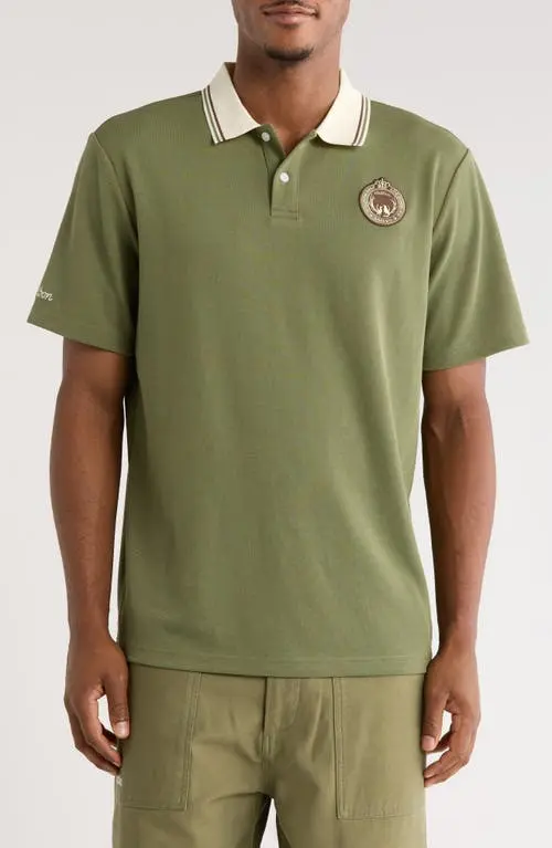 MALBON Fairway Oakwood Piqué Polo - Olivine