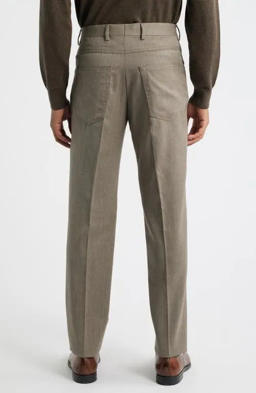 Zanella Parker Stretch Wool Trousers - Khaki