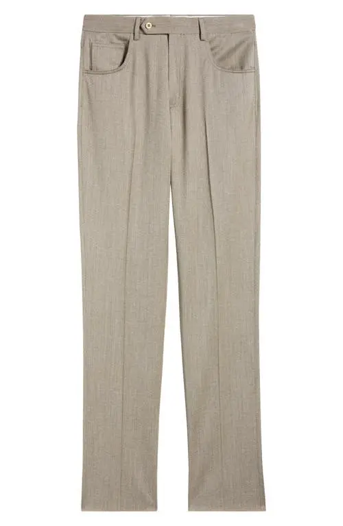 Zanella Parker Stretch Wool Trousers - Khaki