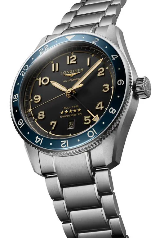 LONGINES Spirit Zulu Time Automatic Bracelet Watch