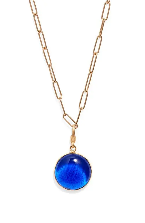SOKO Umbo Circle Pendant Necklace - Colbalt