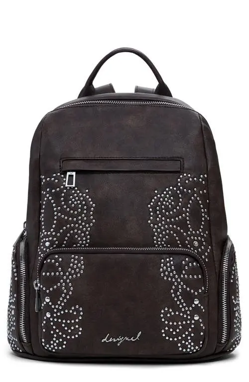 Desigual Studded Backpack - Dark Brown