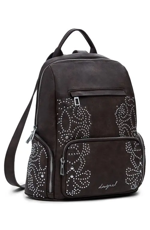 Desigual Studded Backpack - Dark Brown