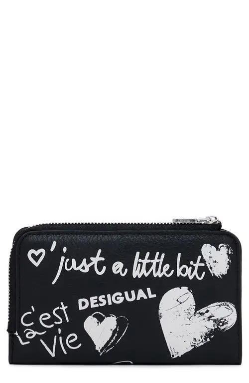 Desigual Medium Faux Leather Wallet - Black