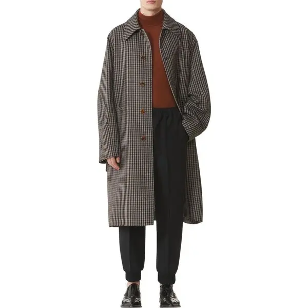 LANVIN Checked Wool Car Coat