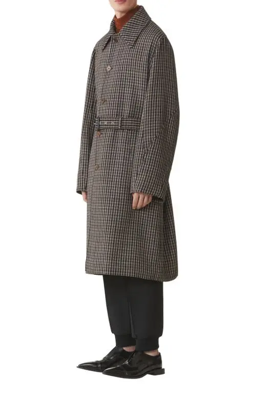 LANVIN Checked Wool Car Coat