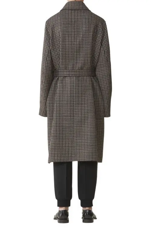 LANVIN Checked Wool Car Coat