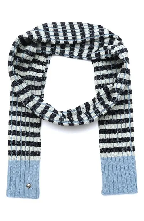 Kate Spade New York Stripe Rib Scarf - Blue Multi