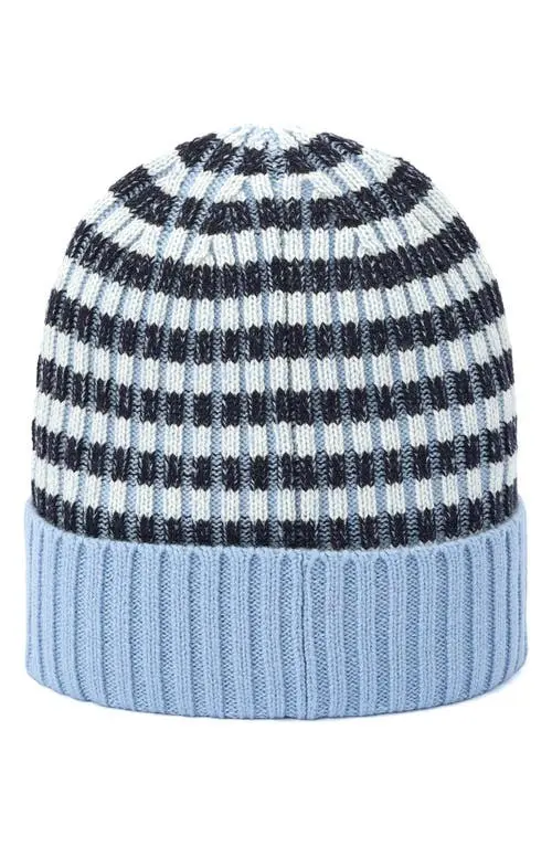 Kate Spade New York Stripe Cuff Beanie - Blue Multi