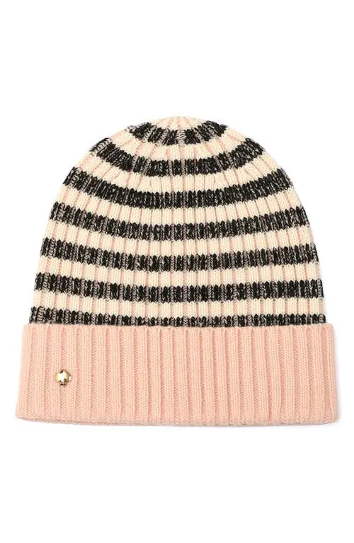 Kate Spade New York Stripe Cuff Beanie - Pink Multi