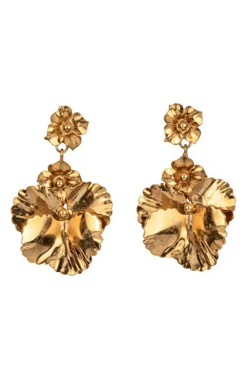 JENNIFER BEHR Samara Flower Drop Earrings - Gold