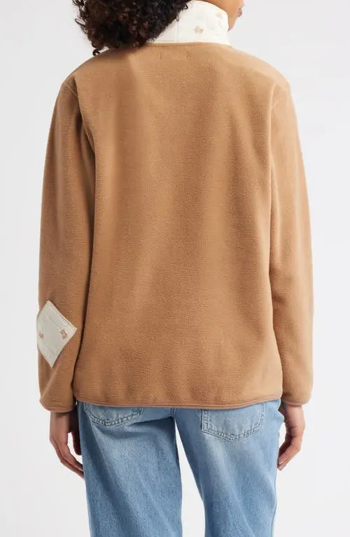 HAPPY CAMP3R Campy Dreams Fleece Quarter Snap Pullover - Khaki