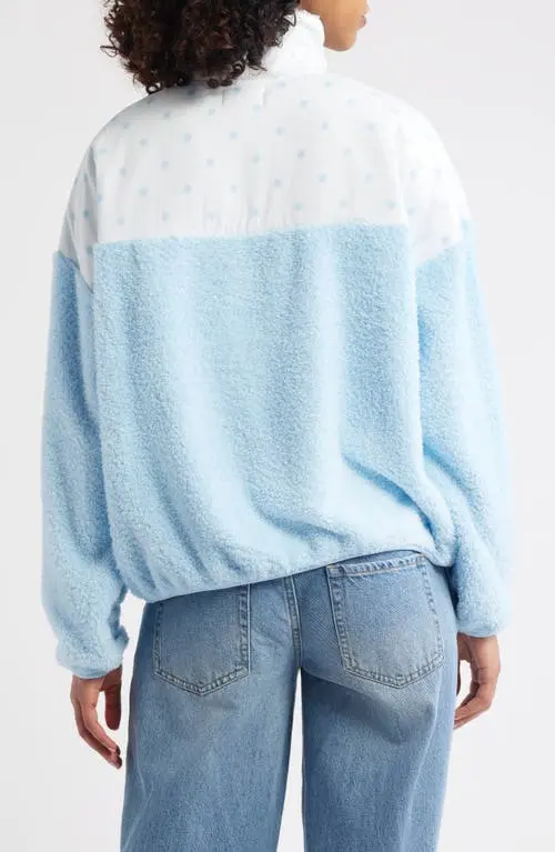 HAPPY CAMP3R Sprinkle Aria Half-zip Fleece Pullover - Ice Blue