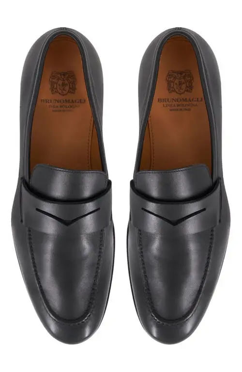 Bruno Magli Flex Apron Toe Penny Loafer - Black