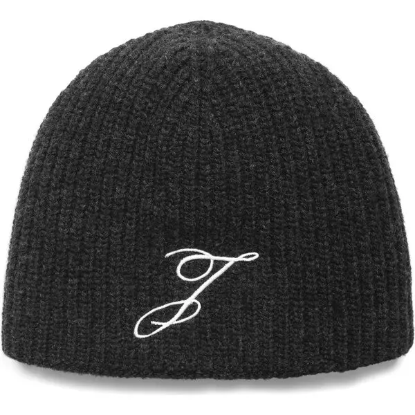 Jacquemus Le Bonnet Espiral Merino Wool Beanie - Dark Grey 970