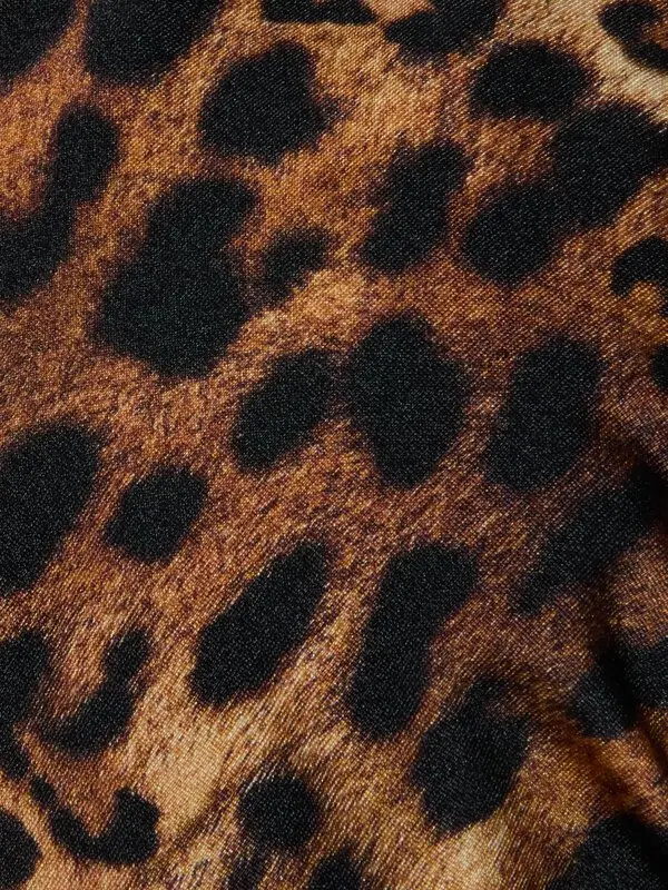 L'Agence Annabelle Triangle Bikini Top - Brown Multi Patch Leopard