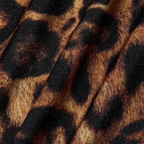 L'Agence Sirena Halter Bikini Top - Brown Multi Patch Leopard