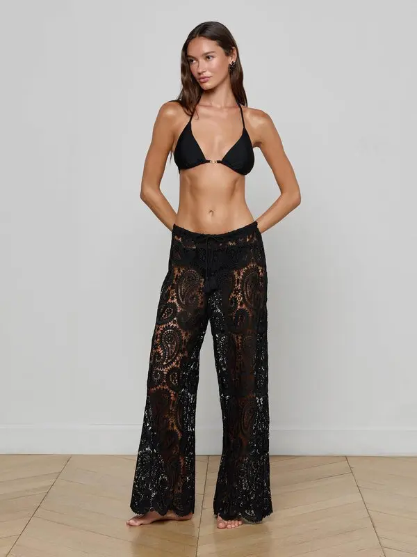L'Agence Geraldine Cover-up Pants - Black