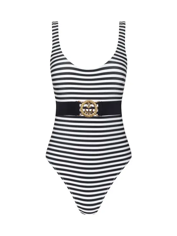 L'Agence Mila Striped One-piece Swimsuit