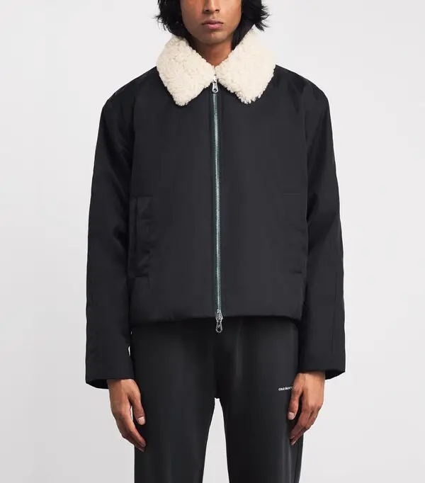 COLE BUXTON Faux Fur-collar Bomber Jacket