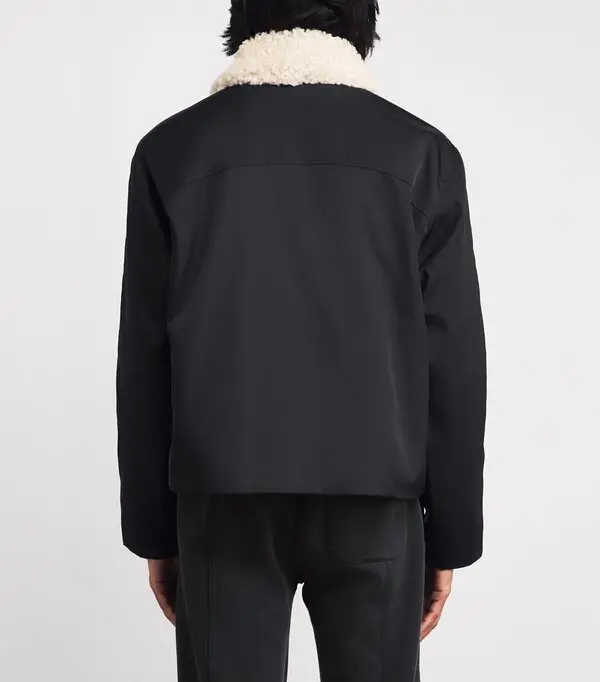 COLE BUXTON Faux Fur-collar Bomber Jacket