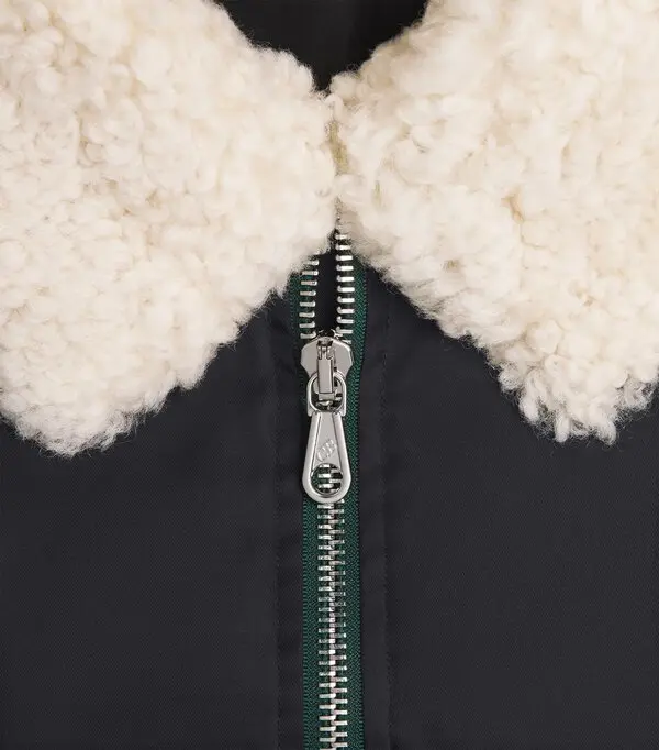 COLE BUXTON Faux Fur-collar Bomber Jacket