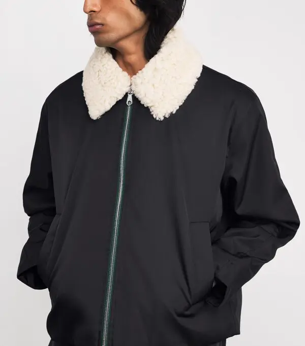 COLE BUXTON Faux Fur-collar Bomber Jacket