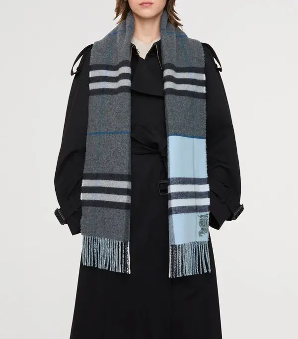 Burberry Cashmere Contrast Check Scarf