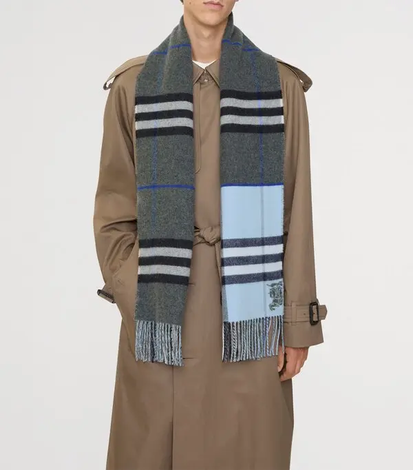 Burberry Cashmere Contrast Check Scarf
