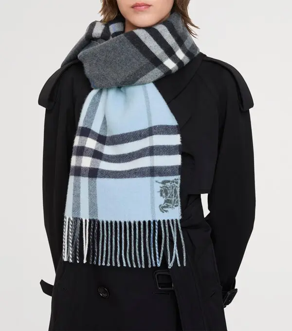 Burberry Cashmere Contrast Check Scarf