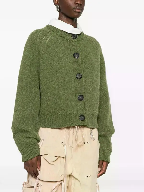 B.B. WALACE Button-front Cardigan - Green