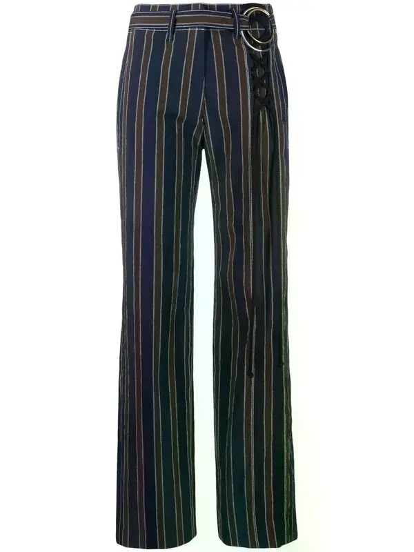 Tory Burch High-waisted Stripe-pattern Trousers